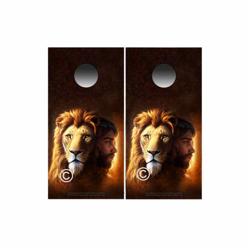 The Lion Of Judah - Symbol of Jesus Christ Cornhole Wraps – Speed Demon ...
